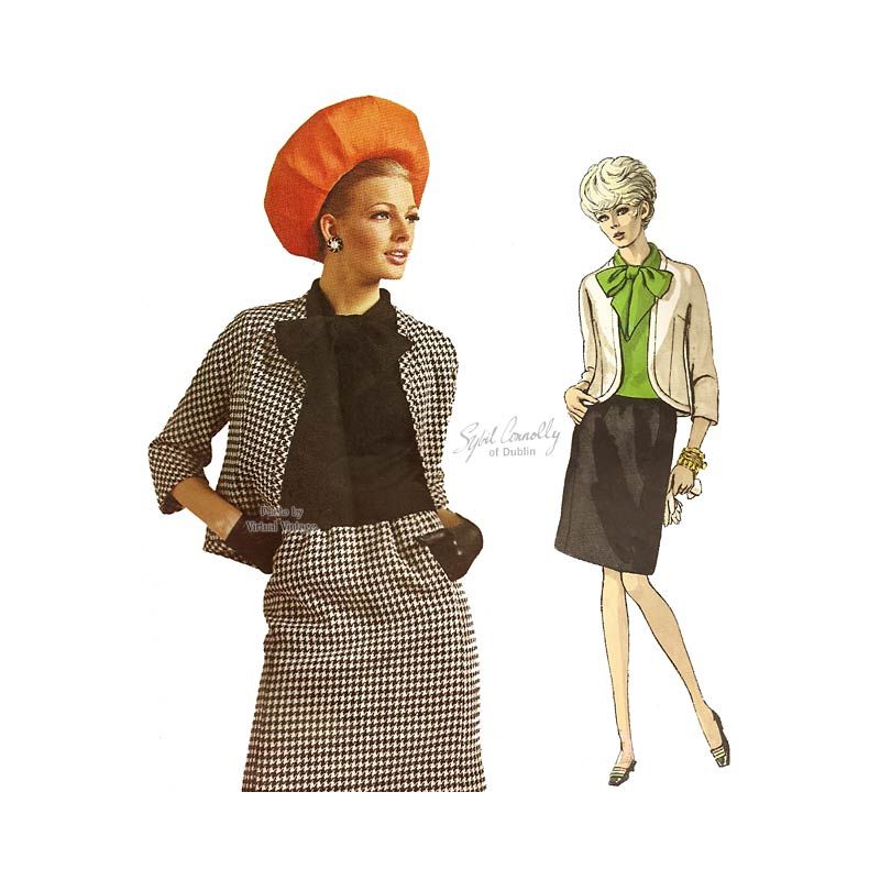 Sybil Connolly Vogue Couturier 1864, 1960s Womens Suit Pattern